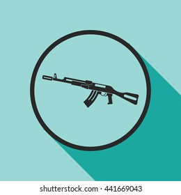 Assault Rifle Icon Stock Vector (Royalty Free) 441669043