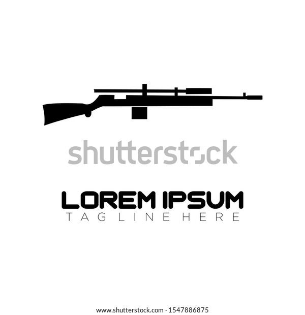 assault rifle with scope logo design