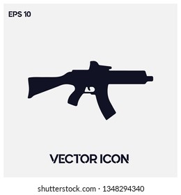 Assault Rifle Vector Icon Illustration Perfect Stock Vector (Royalty ...