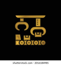 Assembly Gold Plated Metalic Icon Logo Stock Vector (Royalty Free ...
