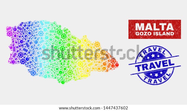 Assembly Gozo Island Map Blue Travel: เวกเตอร์สต็อก (ปลอดค่าลิขสิทธิ์ ...