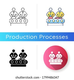 Assembly Icon Linear Black Rgb Color Stock Vector (Royalty Free ...