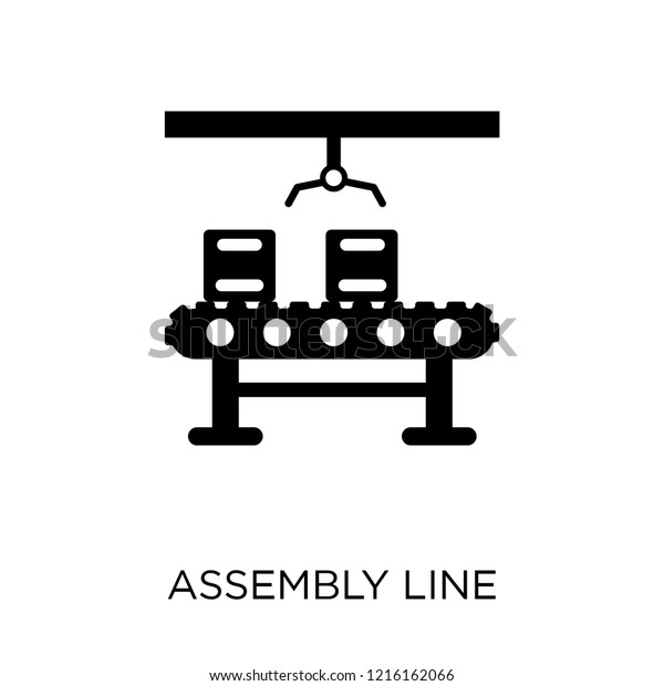 Assembly Line Icon Assembly Line Symbol Stock Vector (Royalty Free ...