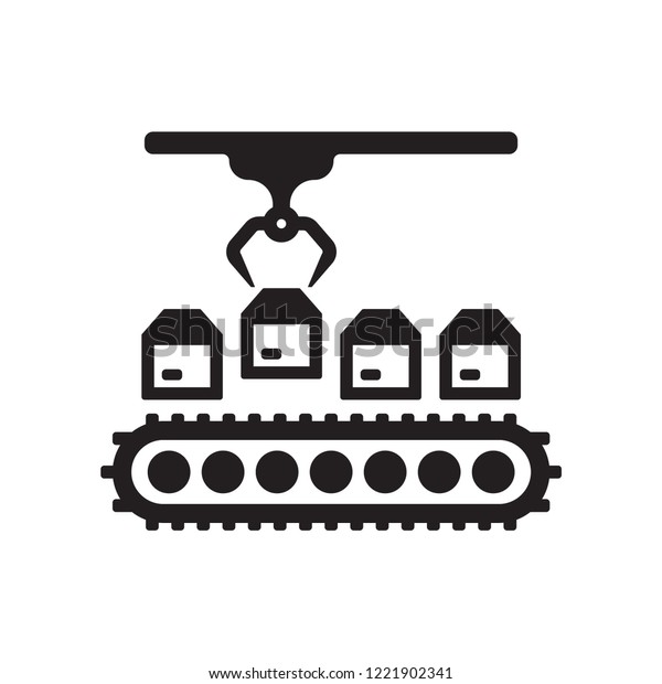 Assembly Line Icon Trendy Assembly Line Stock Vector (Royalty Free ...