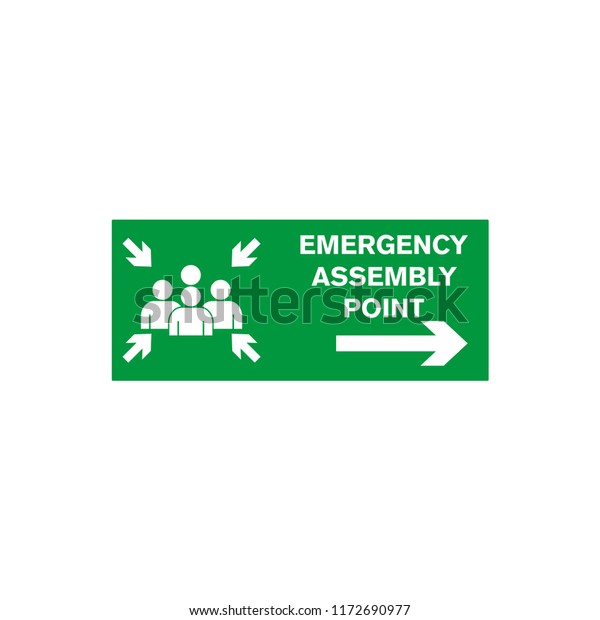 Assembly Point Emergancy Fire Assembly Point Stock Vector (Royalty Free ...
