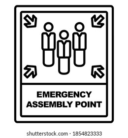 Assembly Point Icon Modern Outline Style Stock Vector (Royalty Free ...