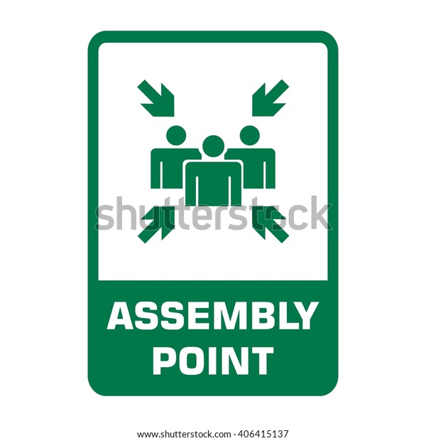 Assembly Point Meeting Sign Stock Vector (Royalty Free) 406415137
