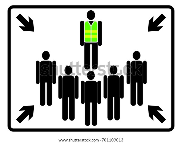 Assembly Point Sign On White Background Stock Vector (Royalty Free ...