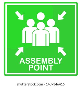 Assembly Point Sign Poster Stock Vector (Royalty Free) 1409346416 ...