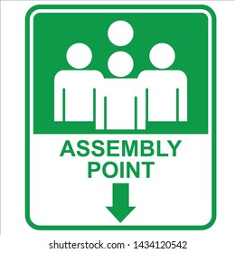Assembly Point Sign Sticker Stock Vector (Royalty Free) 1434120542 ...