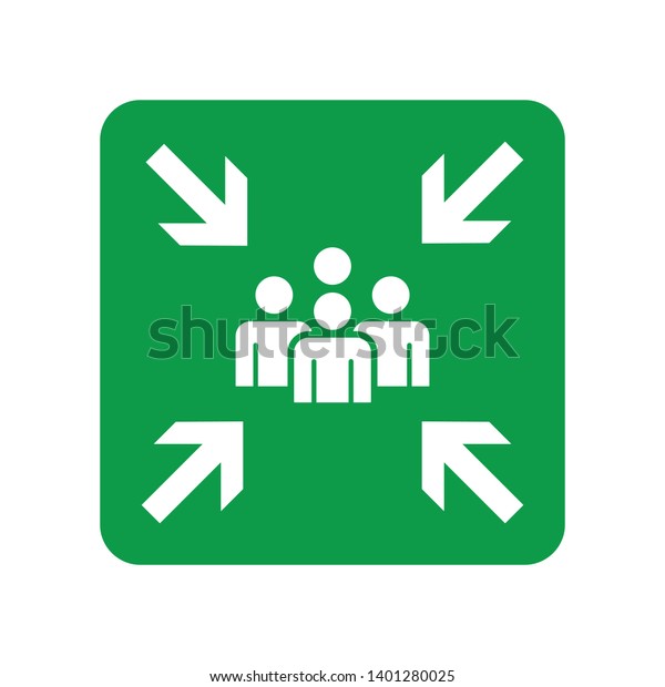 Assembly Point Signs Symbol Icon Vector Stock Vector (Royalty Free ...