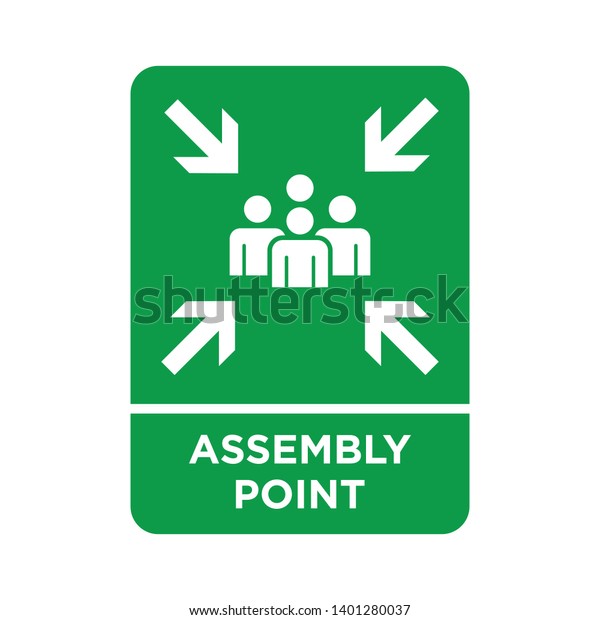 Assembly Point Signs Symbol Icon Vector Stock Vector (Royalty Free ...