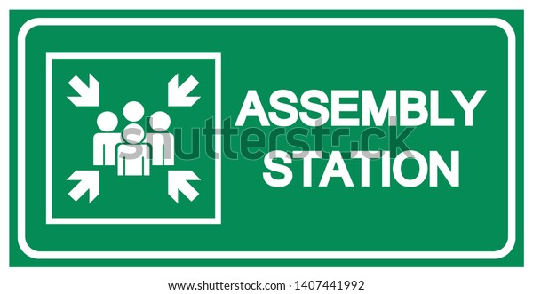 Assembly Station Symbol Sign Vector Illustration Stock Vector (Royalty ...