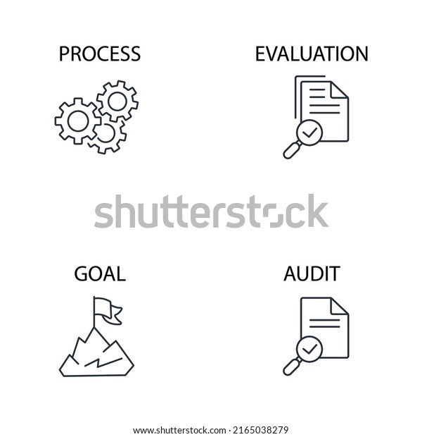 Assessment Icons Symbol Vector Elements Infographic: เวกเตอร์สต็อก ...