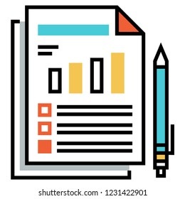 Assessment Papers Pen Vector Illustration Flat Stock Vector (Royalty ...
