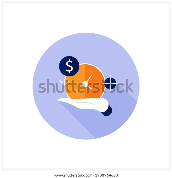 Asset Management Flat Icon Accurate Amortization Stock Vector (Royalty ...