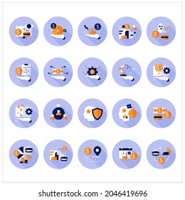 Asset Management Flat Icons Set Financial Stock Vector (Royalty Free ...