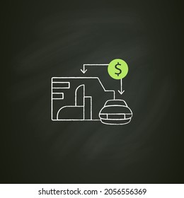 Asset Value Chalk Icon Showing Total Stock Vector (Royalty Free ...