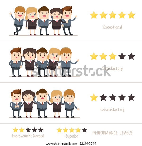 Assigning Performance Levels Business People Team Stock Vector (Royalty ...
