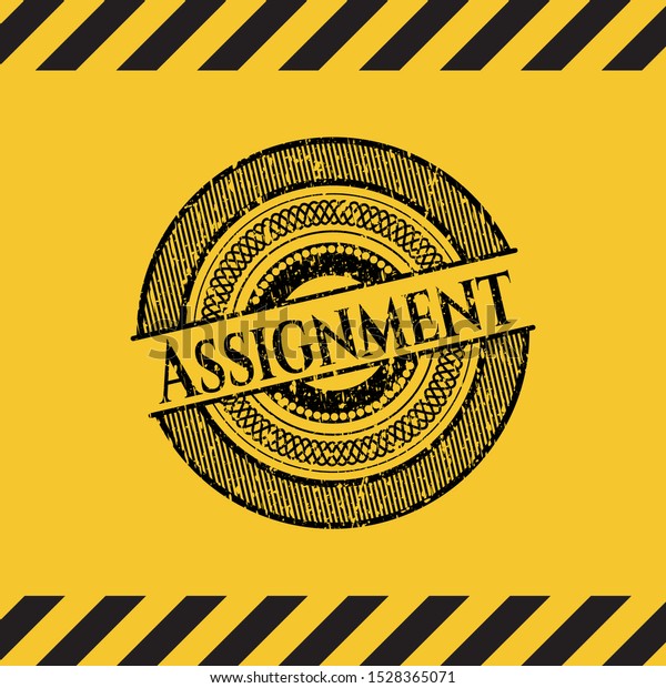 Assignment Grunge Warning Sign Emblem Vector Stock Vector (Royalty Free ...