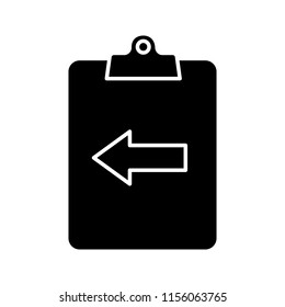 Assignment Return Glyph Icon Silhouette Symbol Stock Vector (Royalty ...