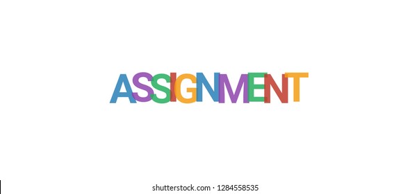 Assignment Word Concept Colorful Assignment On Stock Vector (Royalty ...