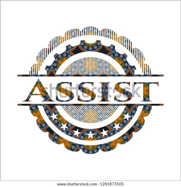Assist Arabesque Emblem Background Arabic Decoration Stock Vector ...