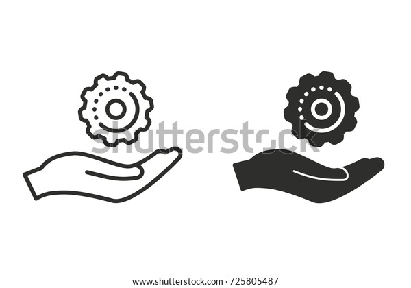 Assistance Vector Icon Black Illustration Isolated Stock Vector ...