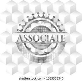 Associate Realistic Grey Emblem Cube White Stock Vector (Royalty Free ...