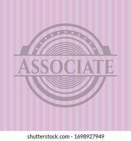 Associate Vintage Pink Emblem Vector Illustration Stock Vector (Royalty ...