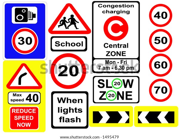 Assorted Speed Symbols Signs Stock Vector (Royalty Free) 1495479 ...