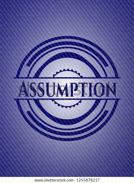 Assumption Emblem Jean Background Stock Vector (Royalty Free ...
