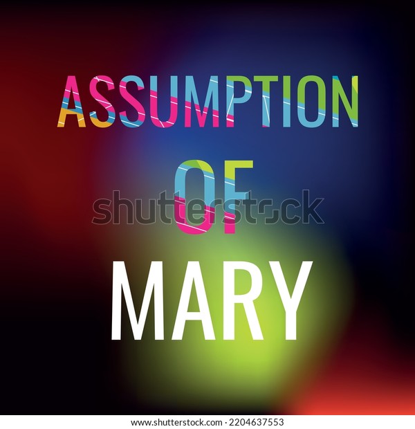 Assumption Mary Design Suitable Greeting Card Stock Vector (Royalty ...