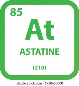 Astatine Halogen Chemical Element Vector Illustration Stock Vector ...