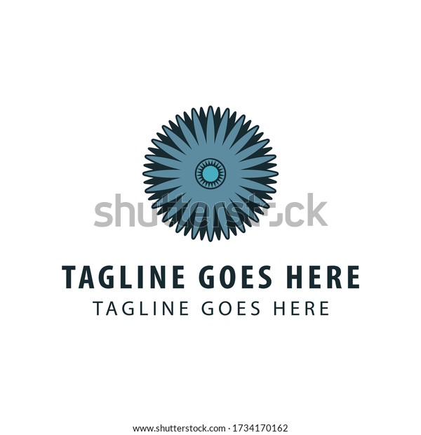 Aster Flower Logo Design Beautiful Aster Stock Vector (Royalty Free ...