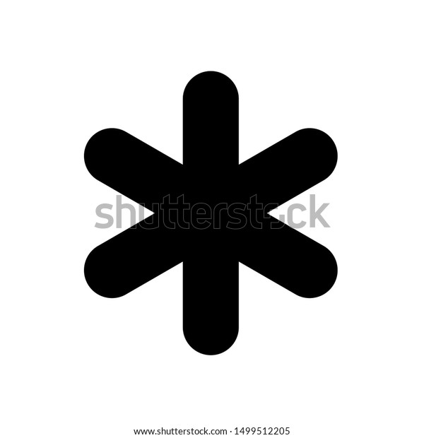 Asterisk Icon Asterisk Sign Flat Icon Stock Vector (Royalty Free ...