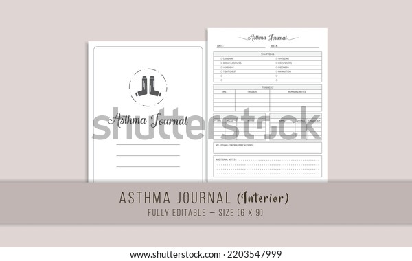 Asthma Journal Interior Template Design Stock Vector (Royalty Free ...