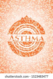 Asthma Orange Mosaic Emblem Vector Illustration Stock Vector (Royalty ...
