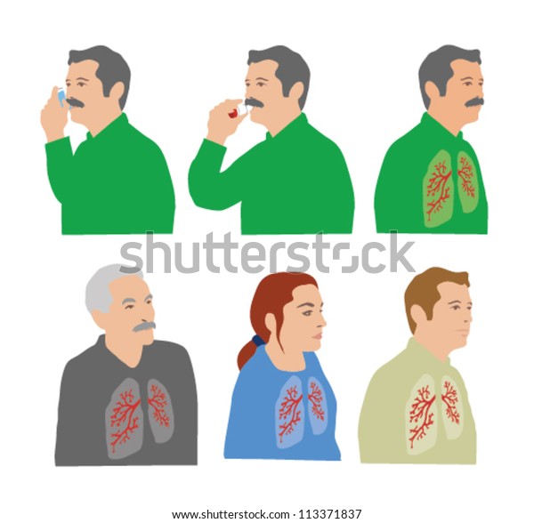 Asthma Patients Stock Vector (Royalty Free) 113371837