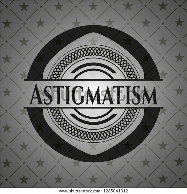 Astigmatism Realistic Black Emblem Stock Vector (Royalty Free ...