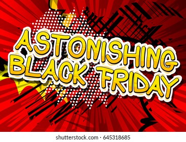 Astonishing Black Friday Comic Book Style Stock Vector (Royalty Free ...