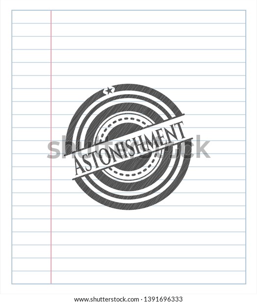 Astonishment Emblem Draw Pencil Effect Vector Stock Vector (Royalty ...