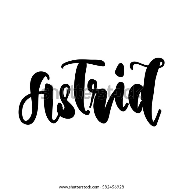Astrid Female First Name Written Modern Stock Vector (Royalty Free ...