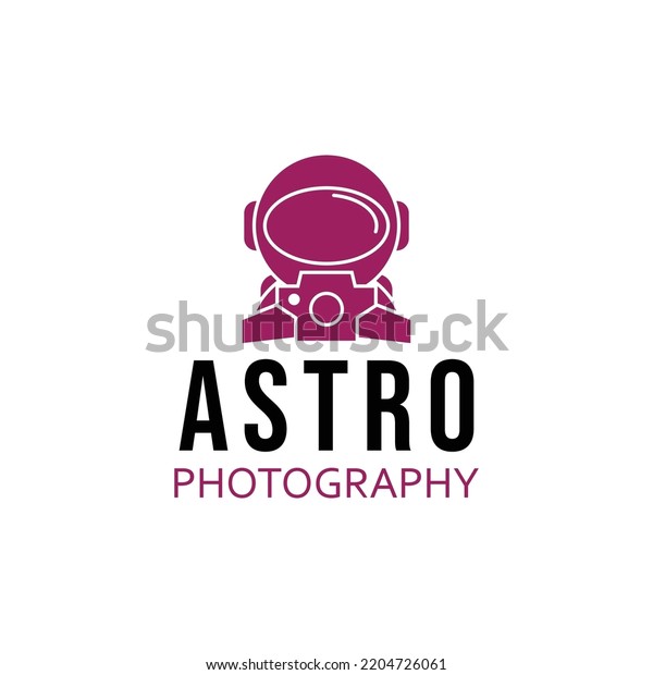 Astro Photography Vector Logo Design Illustration Stock Vector (Royalty ...