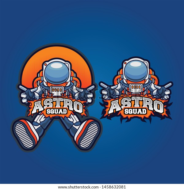 Astro Squad Mascot Logo Design Stock Vector (Royalty Free) 1458632081