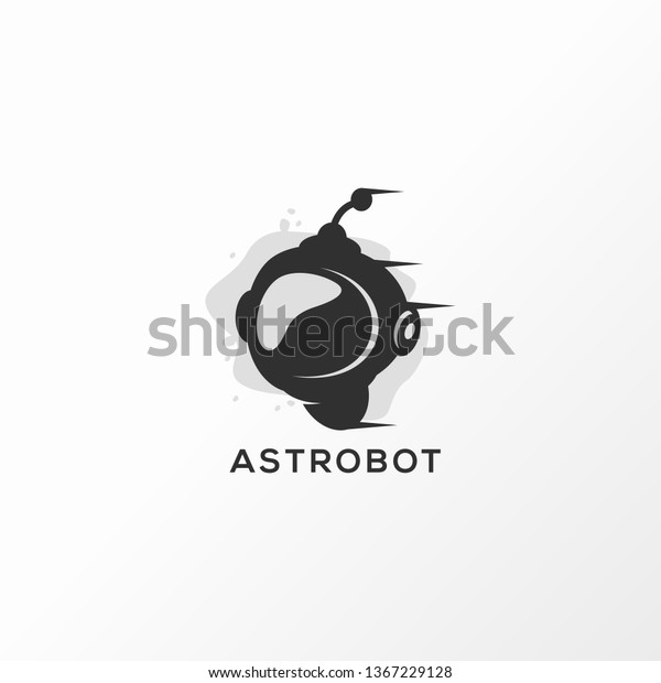 Astrobot Logo Design Vector Illustration Ready: เวกเตอร์สต็อก (ปลอดค่า ...
