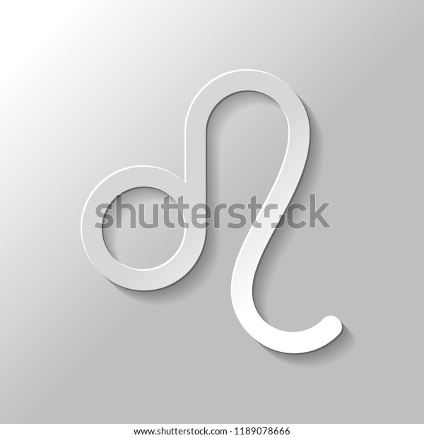 Astrological Sign Leo Simple Icon Paper Stock Vector (Royalty Free ...