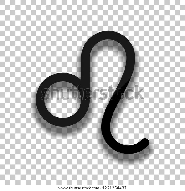 Astrological Sign Leo Simple Icon Black Stock Vector (Royalty Free ...