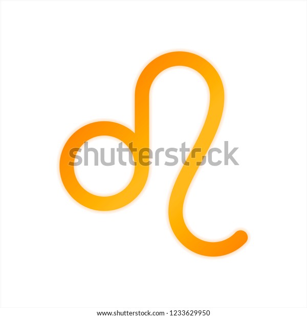 Astrological Sign Leo Simple Icon Orange Stock Vector (Royalty Free ...