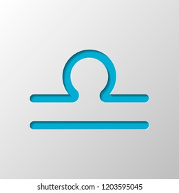 Astrological Sign Libra Simple Icon White Stock Vector (Royalty Free ...